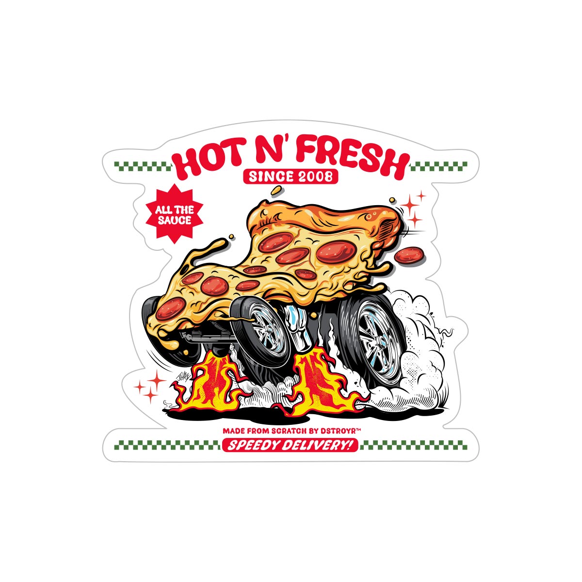 Pizza Gasser Sticker – Jon Chase Studios