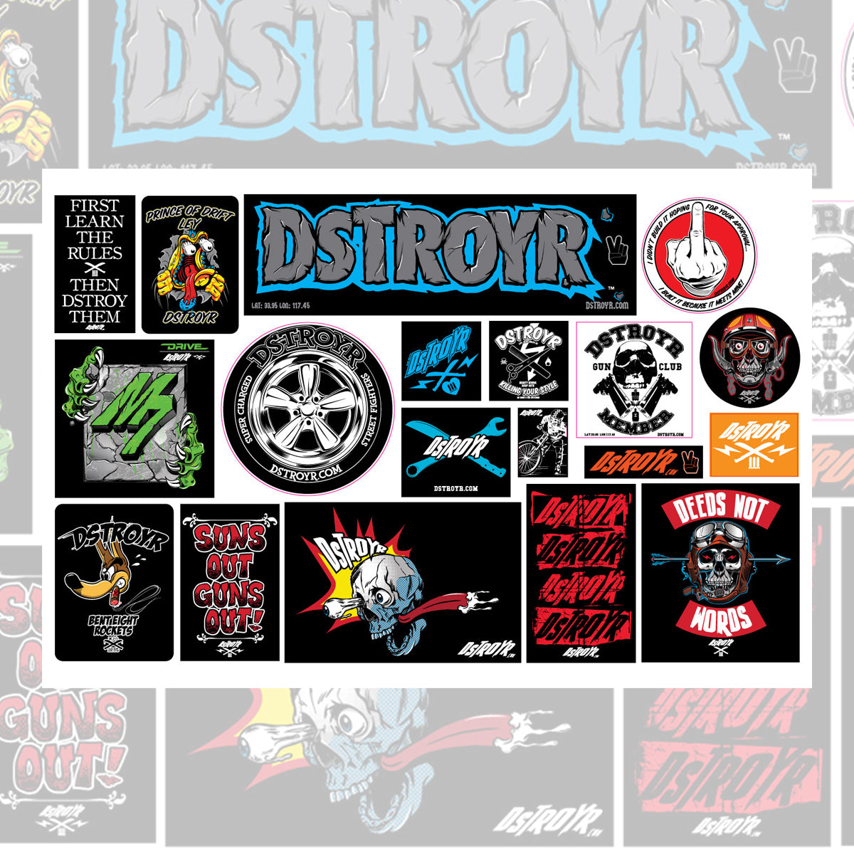 Original DSTROYR (2013) Sticker Pack - LAST CALL – Jon Chase Studios